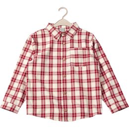 Hemd aus Flanell mit Karo-Muster, rot, Gr. 122 ALANA