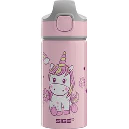 Trinkflasche Kinder Aluminium, rosa Einhorn, 400 ml Sigg