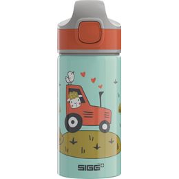 Trinkflasche Kinder Aluminium, mit Traktor 400 ml Sigg