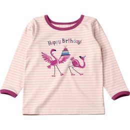Langarmshirt Geburtstag mit Happy Birthday-Schriftzug, rosa, Gr. 86/92 ALANA