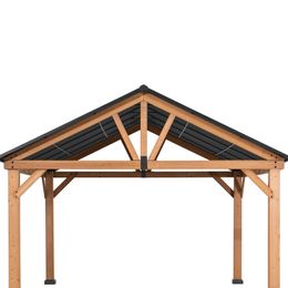 Sunjoy Pavillon Zedernholz Gazebo T&Ouml;DI - 336cm x 400cm, anthrazit