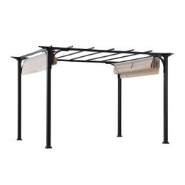 Sunjoy Pavillon Stahl Pergola GIONA - 277cm x 363cm, wei&szlig;