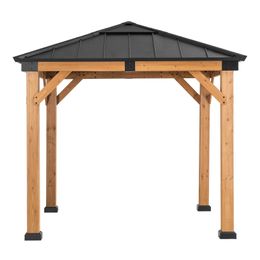 Sunjoy Pavillon Zedernholz Gazebo RAPI - 273cm x 273cm, anthrazit