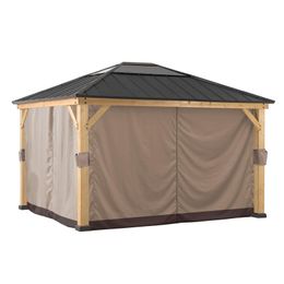 Sunjoy Vorhang f&uuml;r Zedernholz Gazebo 273cm x 273cm