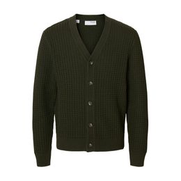 Selected Strickjacke 'SLHTom' Herren Gr&ouml;&szlig;e L oliv