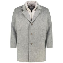 Jack & Jones Große Größen Jack&Jones Kurzmantel mit heraustrennbarem Westeneinsatz Farbe grau Größe: 6XL