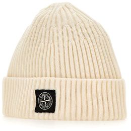 Stone Island T&uuml;cher & Schals - Beanie - Gr. unisize - in Wei&szlig; - f&uuml;r Damen