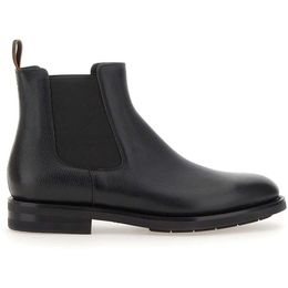 Santoni Stiefel - Boots Black - Gr. UK_9 - in Wei&szlig; - f&uuml;r Damen