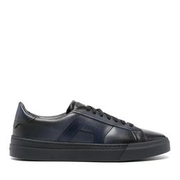 Santoni Low-Top Sneaker - Navy Blue Sneaker With Logo - Gr. 7_5 - in Blau - f&uuml;r Damen