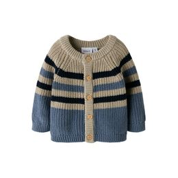 name it Strickjacke 'NBMRAYA' Gr&ouml;&szlig;e 50 taubenblau / grau / schwarz
