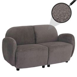 2er-Sofa HWC-P33, 2-Sitzer Couch Loungesofa, Stoff/Textil Chenille (330 g/m²) Öko-Tex ~ hellgrau