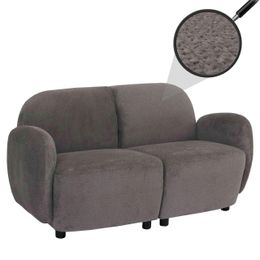 2er-Sofa HWC-P33, 2-Sitzer Couch Loungesofa, Stoff/Textil Chenille (330 g/m²) Öko-Tex ~ hellgrau