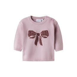 name it Pullover 'NBFREBOW' Gr&ouml;&szlig;e 86 beige / flieder / cyclam