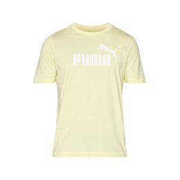 Puma T-Shirt 'ESS No. 1' Herren Gr&ouml;&szlig;e M hellgelb / wei&szlig;