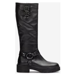 Unisa Leder-Stiefel in Schwarz - 56% | Gr&ouml;&szlig;e 37 | Damen-stiefel