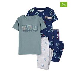 Carter's carter's 2er-Set: Pyjamas in Blau/ Dunkelblau - 27% | Größe 98 | Kinder-waesche