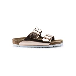 Birkenstock Leder-Pantoletten "Arizona" in Rosegold - 44% | Größe 37 | Damen-pantoletten