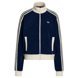 adidas originals Strickjacke 'VELOUR KNIT TRACK' Damen Gr&ouml;&szlig;e XXXS/XXS navy / wei&szlig;