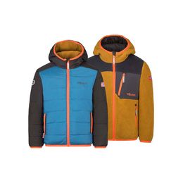 Trollkids Wende-Winterjacke "Sandvika" in Blau/ Hellbraun - 45% | Gr&ouml;&szlig;e 116 | Kinderjacken