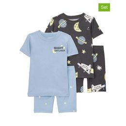 Carter's carter's 2er-Set: Pyjamas in Anthrazit/ Hellblau - 11% | Größe 104 | Kinder-waesche