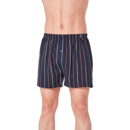 Herren Boxershorts marine-gestreift + marine + marine-kariert, Größe 9