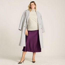 LANDS' END Satin-Midirock, Damen,  Rot, Polyester, by Lands' End