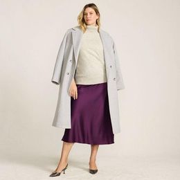 LANDS' END Satin-Midirock f&uuml;r Damen, Damen, size: regular, Rot, Polyester, by Lands' End