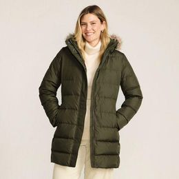 LANDS' END Daunenmantel mit Kapuze, Damen,  Grün, Polyester, by Lands' End