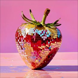 Pro Art Glasbild GLITTER STRAWBERRY
