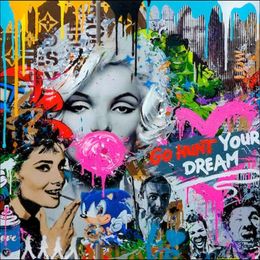 Pro Art Aludibondbild GRAFFITI MARYLIN
