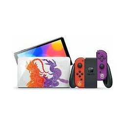 Nintendo Switch OLED 64 GB [Pokemon Scarlet & Violet Edition inkl. Controller rot/lila] weiß