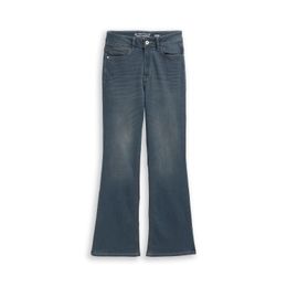 Tom Tailor Damen TTSTELLA BOOTCUT Jeans mit Stretch, blau, Uni, Gr. 28/32