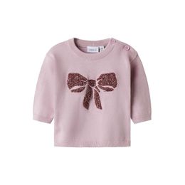 name it Pullover 'NBFREBOW' Größe 86 beige / flieder / cyclam