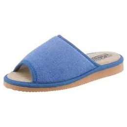 Classic Dog Pantoffel CLASSIC, Damen, Gr. 41, blau (blau, marine), Textil, Schuhe Damenschuh Hausschuh Pantoffeln