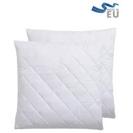 Kopfkissen OTTO HOME "Microlux Kopfkissen 40x80 cm, 80x80 cm", wei&szlig;, B:80cm L:80cm, Bezug: 100% Polyester. F&uuml;llung: 100% Polyester, Kopfkissen, Kissen im Spar-Set