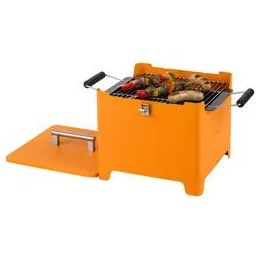 Holzkohlegrill Tepro "Chill&Grill Cube", orange, B:54cm H:35cm T:36cm, Grills, BxTxH: 54x36x35 cm