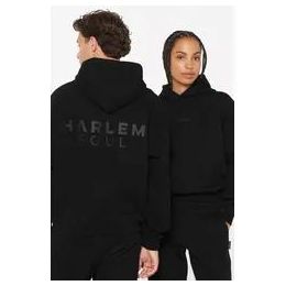 Kapuzensweatshirt Harlem Soul, Damen, Gr. XXL, schwarz, angeraute Sweatware, Material: 65% Baumwolle, 35% Polyester, bedruckt, regular fit normal, Rundhals, eingesetzt Rippb&uuml;ndchen, Sweatshirts, mit weicher Innenseite