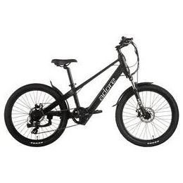 E-Bike Adore "24" Alu Kids Citybike KS-240 Heckmotor 45NM / 10,4Ah Pitch Black matt" Gr. 30, schwarz (schwarz, schwarz), Elektrofahrr&auml;der, Kinder, 30cm, 24 Zoll (60,96cm), Pedelec, Elektrofahrrad f&uuml;r Damen und Herren, MTB
