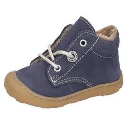 Lauflernschuh PEPINO BY Ricosta "Corany WMS: mittel", Baby, Gr. 22, blau (navy), Leder, Schuhe Lauflernschuh, Babyschuh mit Warmfutter, Gr&ouml;&szlig;enschablone zum Download