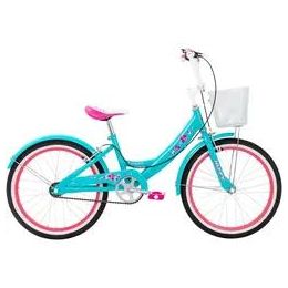 Kinderfahrrad Huffy "Girly Girl 20-Zoll Kinderfahrrad" Gr. 28, blau, Fahrr&auml;der, Kinder, 28cm, 20 Zoll (50,80cm) hinten: 20 Zoll (50,80cm)
