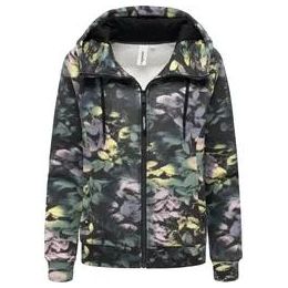Sweatjacke Ragwear "Fllawia Print", Damen, Gr. M (38), bunt, 70% Baumwolle, 30% Polyester, gerade h&uuml;ftbedeckend, hoch geschlossener Ausschnitt, eng Rippstrickb&uuml;ndchen, Sweatjacken Sweatjacke, modische Damen Zip-Jacke mit Allover-Print