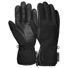 Skihandschuhe Reusch "TIFFANY R-TEX XT", Damen, Gr. 8, schwarz, schwarz, 88% Polyamid, 8% Ziegenleder, 4% Elasthan, mehrfarbig, Handschuhe, mit innovativer Insert-Membran