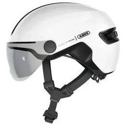 Fahrradhelm Abus "HUD-Y ACE" Gr. L, wei&szlig;, Helme, L Kopfumfang: 57cm - 61cm, gl&auml;nzend, unifarben