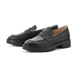 Tchibo - Leder-Loafer - Damen - Gr. 39 - schwarz