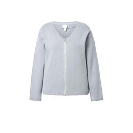 Ulla Popken Knit Cardigan female Grey size 54-56