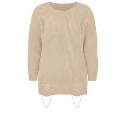 Shape Of You Pullover Damen Größe 7XL beige