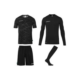 Uhlsport Sportanzug Herren Größe XXXS silbergrau / schwarz / weiß