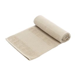 Hamamtuch Vossen "Shallow", braun (tibet), B:67cm L:180cm, Waffelpiqué, Baumwolle, Handtücher, Yogatuch - passend für jede Matte