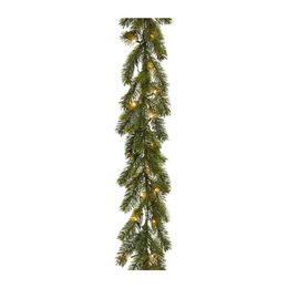 Kunstgirlande CREATIV LIGHT "Weihnachtsdeko, Weihnachtsgirlande", grün, L:185cm, Kunstpflanzen, Tannengirlande mit 40 LEDs, 185 cm, batteriebetrieben