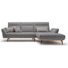 Ecksofa "CR.460", grau (lichtgrau, schwarzgrau 044, 34), B:298cm H:103cm T:183cm, Chenille COCO (72% Polyester 15% Baumwolle 13% Polyacryl), CREATION BY ROLF BENZ, Sofas, Ecksofa, Sockel in Eiche, Alugussf&uuml;&szlig;e in umbragrau, Breite 298 cm